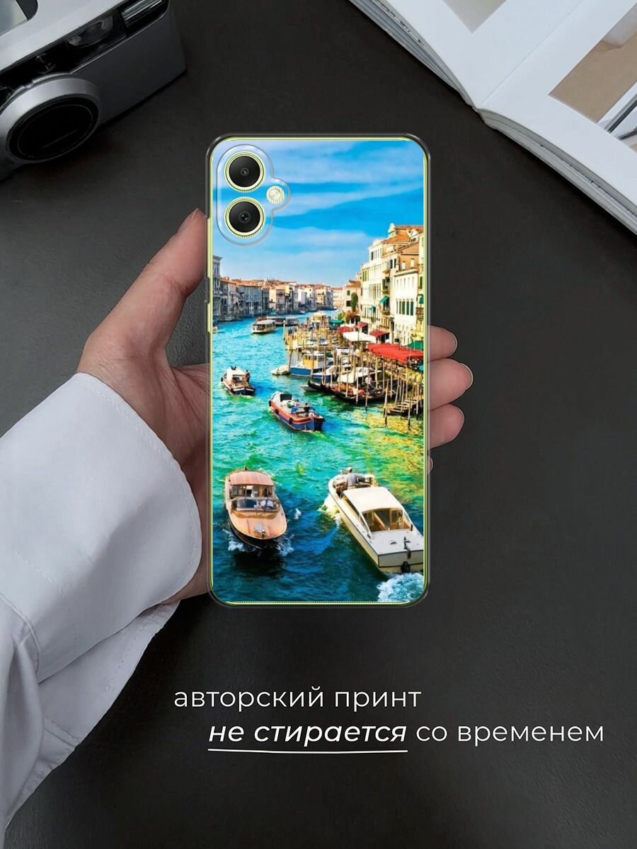 Чехол на Samsung Galaxy A05 / Самсунг Галакси A05 с принтом "Каналы Венеции" — фото 1