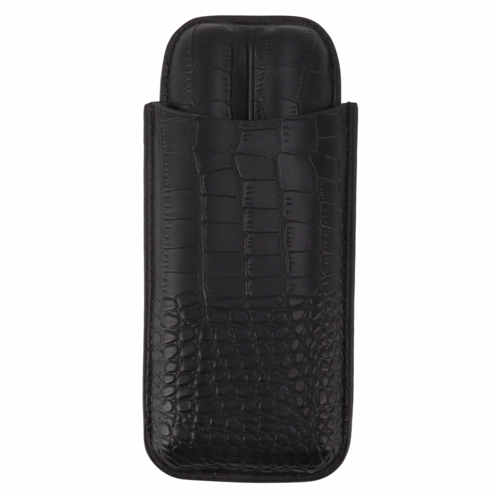 Кожаный портативный кейс для сигар с 2 держателями защита и поддержание влажности для хранения