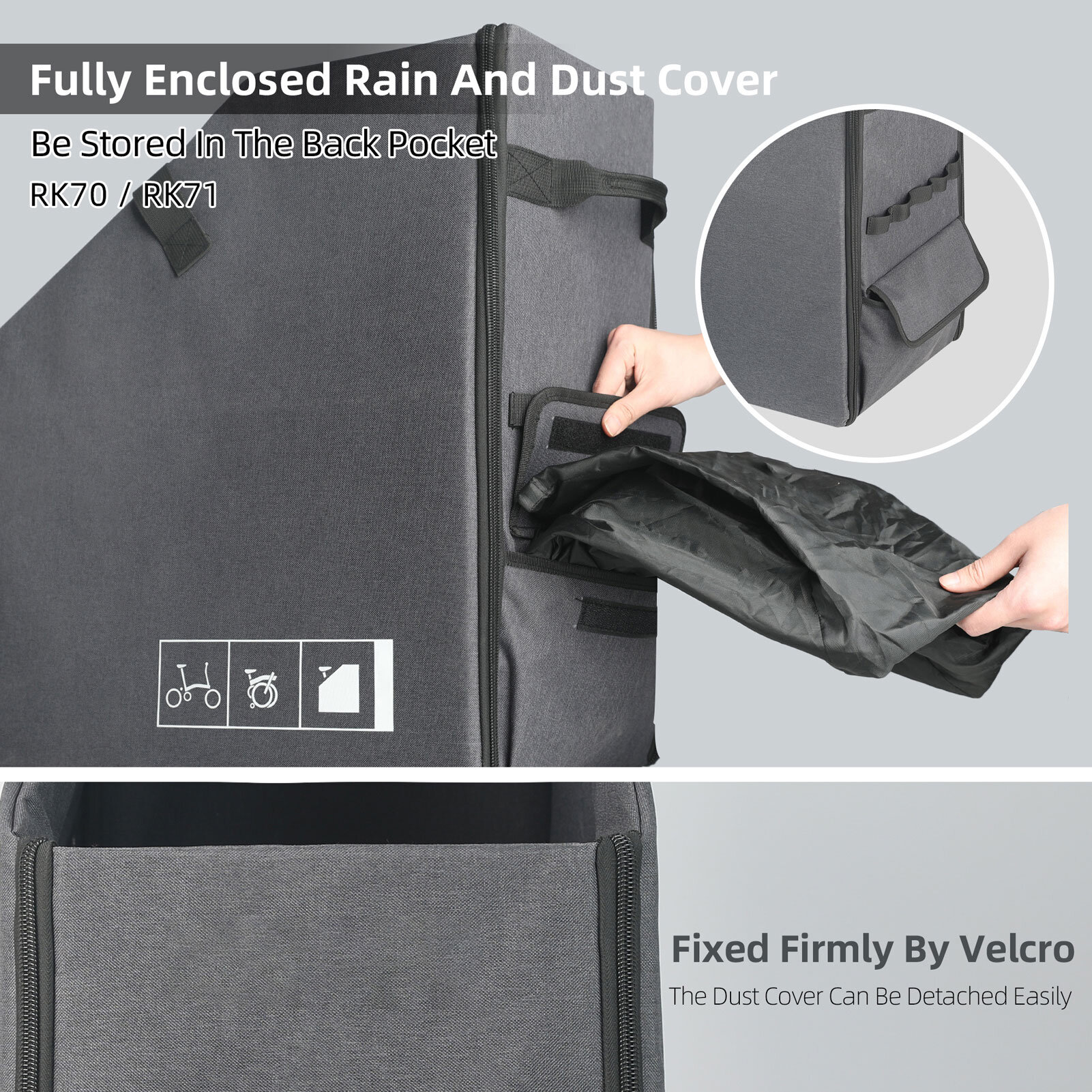 Складной ящик для хранения велосипеда с пылезащитным чехлом Сумка для хранения велосипеда Уличная складная сумка для хранения складного велосипеда