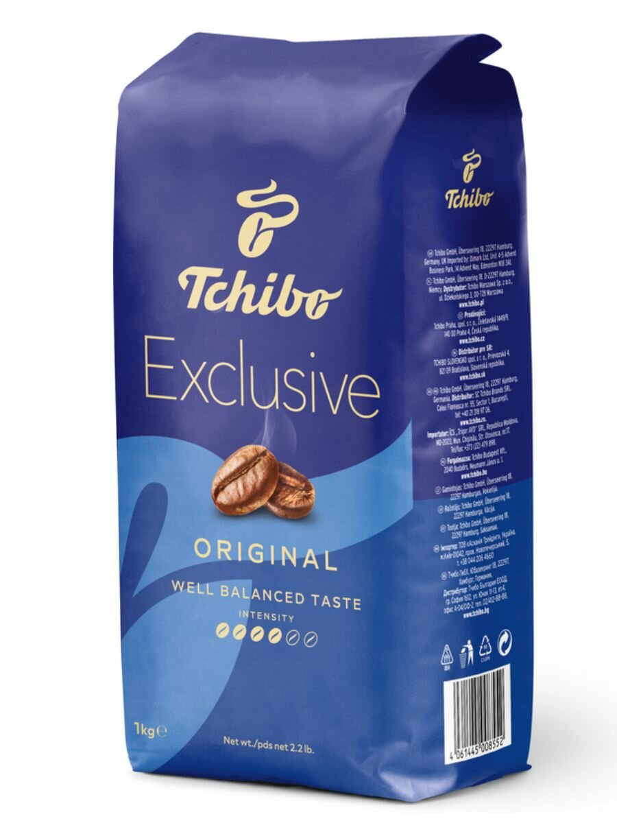 Кофе в зернах Tchibo Exclusive Original Германия, 1 кг