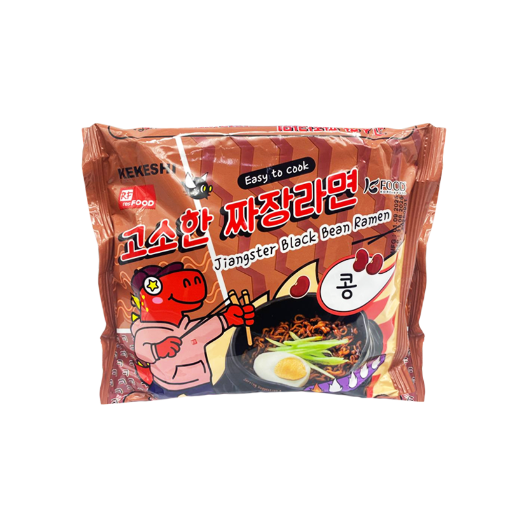 Лапша быстрого приготовления KEKESHI Jiangster Black Bean Ramen с соусом чачжан 109 г, Южная Корея