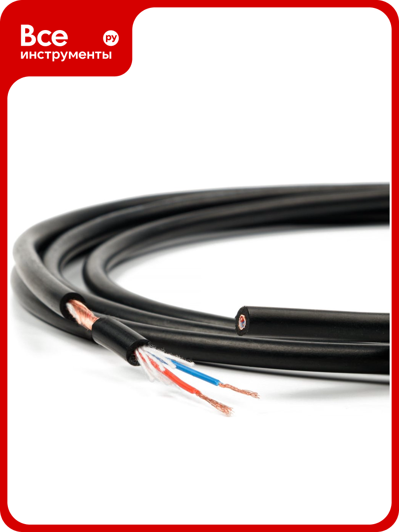 Микрофонный кабель Novacord 2x0.22 мм2, AWG 24, витой экран, диаметр кабелья 6.0 мм, оболочка FRNC-C, 50м MICRO 22