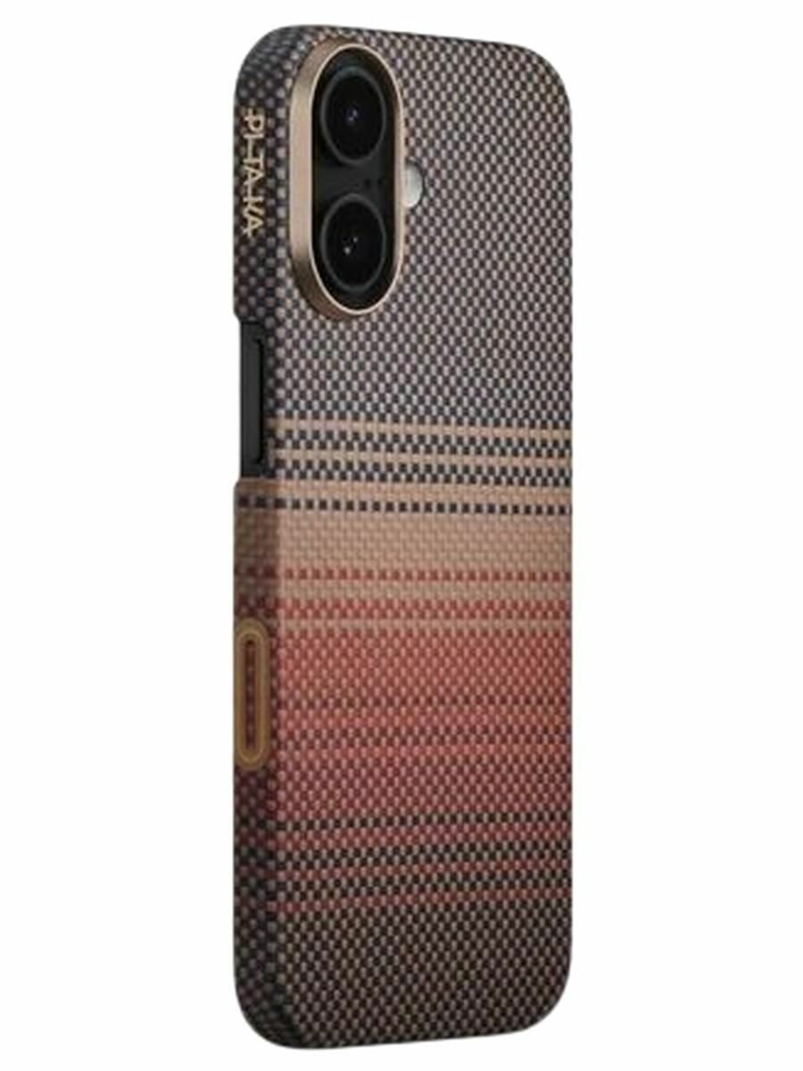 Чехол Pitaka Ultra-Slim для iPhone 17, Sunset, карбон/кевлар