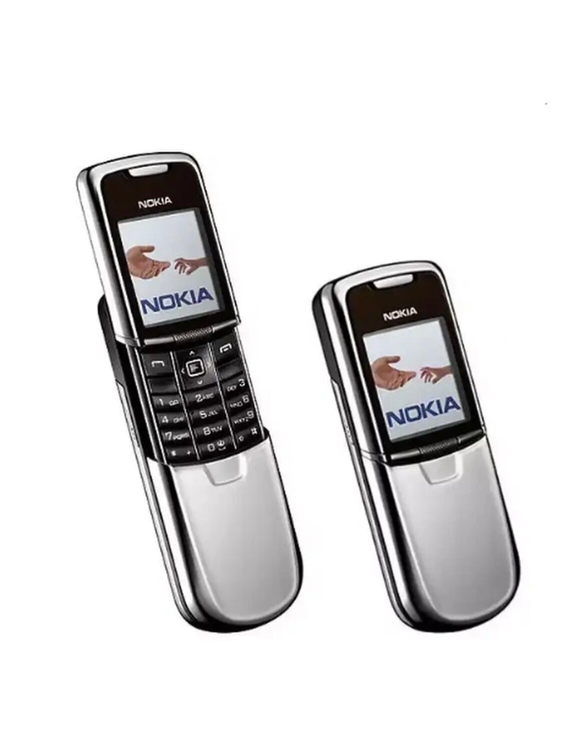Мобильный кнопочный телефон Nokia 8800 Erdos, silver в стильном металлическом корпусе