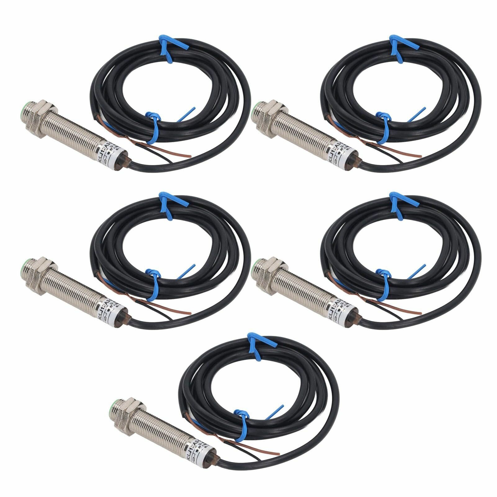 Индуктивный датчик приближения, 5 шт, M12 NPN, нормально открытый датчик обнаружения расстояния, 6 36 В постоянного тока, 2 мм