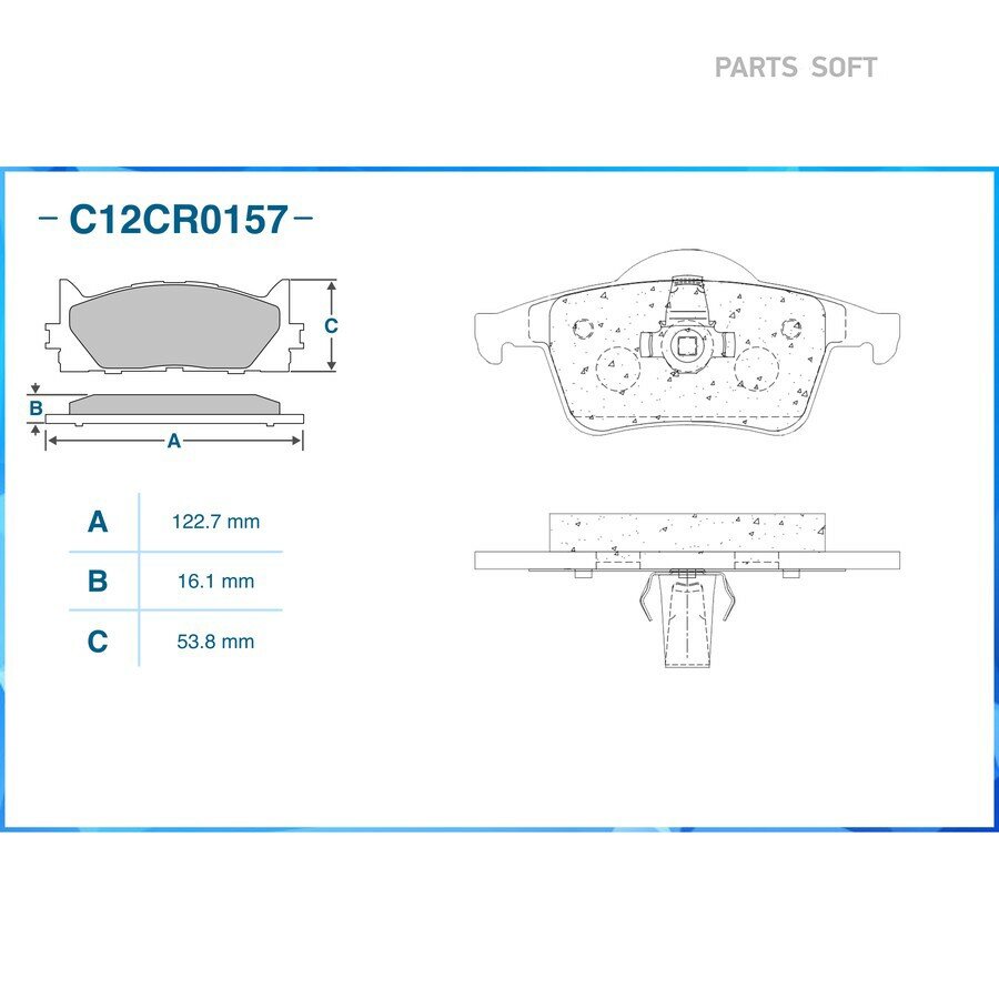 CWORKS Тормозные колодки задние, Low Metallic