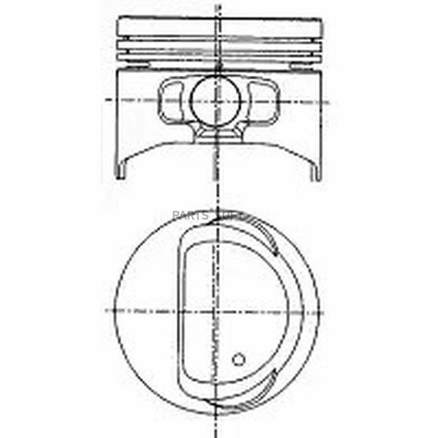 Поршнекомплект Fiat Doblo Cargo (223) 350A1.000 d72.0+0.4 Nural от официального дистрибьютора, NURAL, артикул 8743680600