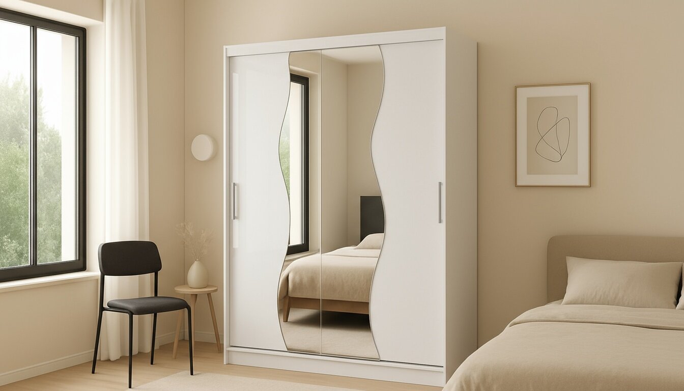 Шкаф-купе Беатриче Белый Фасадный 0101 NEW 250*45*230 см Фиеста Для одежды,