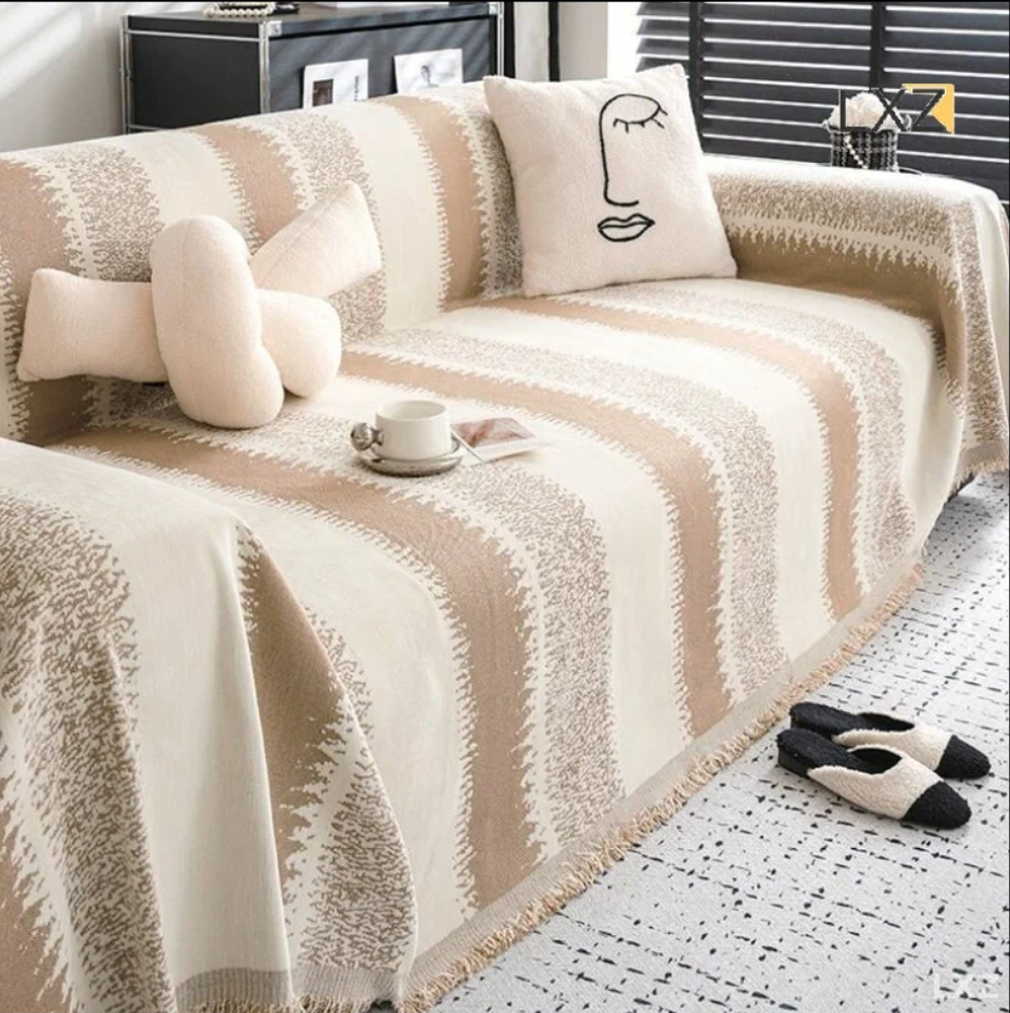 Чехол для мебели, синелевая ткань, черный, прочный, 100% полиэстер