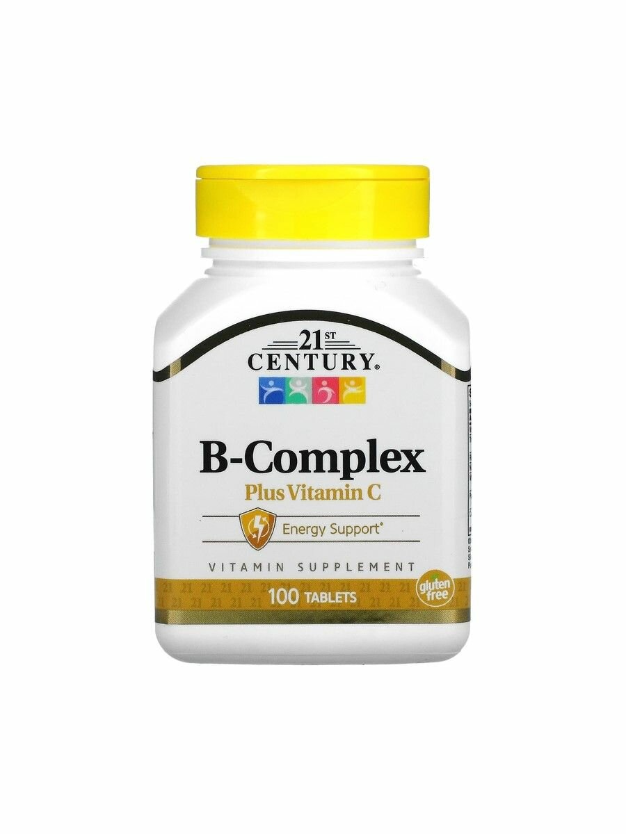 21st Century, В-Complex Plus Vitamin С, Витамины группы B с витамином C, 100 таблеток