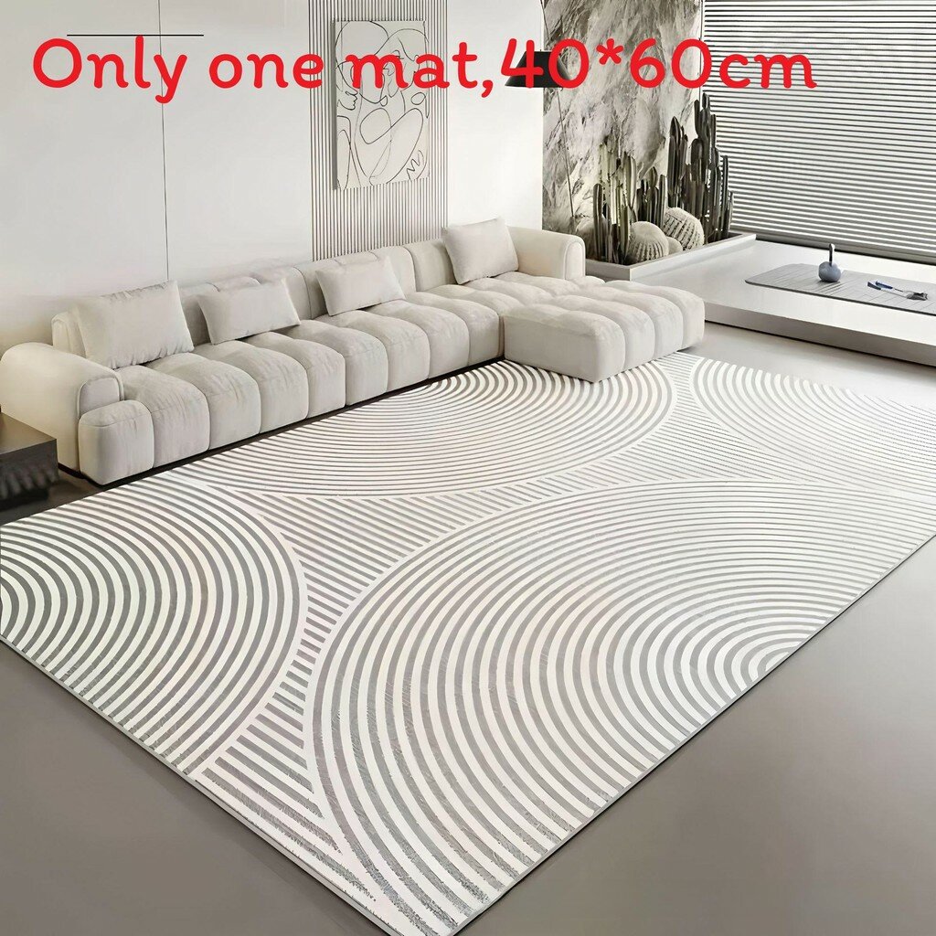 Модный полосатый складной плюшевый коврик для пола для столовой и кухни стиль с