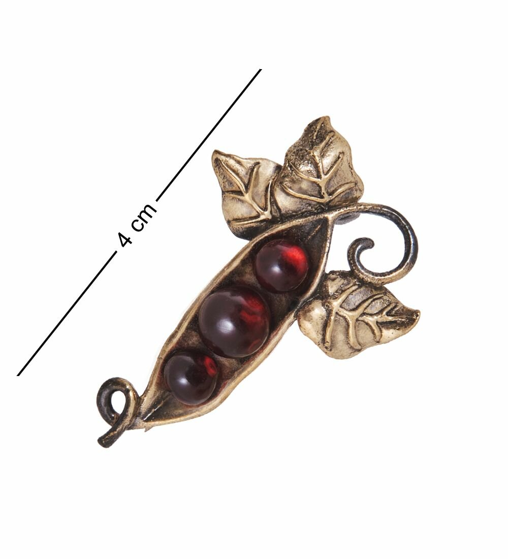 Брошь, янтарь синтетический