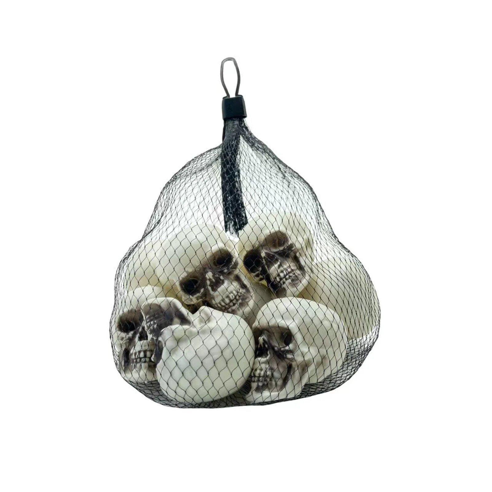 Мини-головочки черепа Faroot, пластик, серый/белый, набор из 12 штук белый