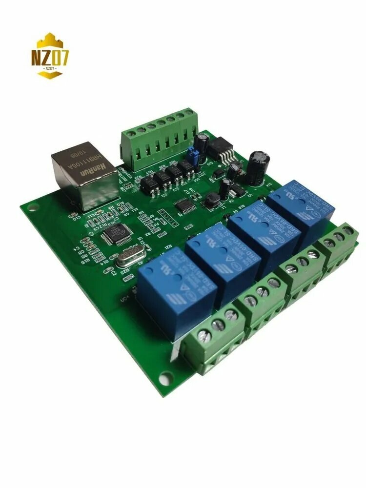 (X B S Y) Плата дистанционного управления LAN Ethernet RJ45 /IP WEB с 4-канальным релейным сетевым контроллером UDP W5500