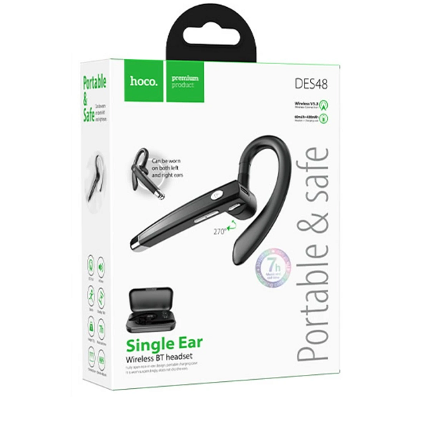 Беспроводная моногарнитура Hoco DES48 черный