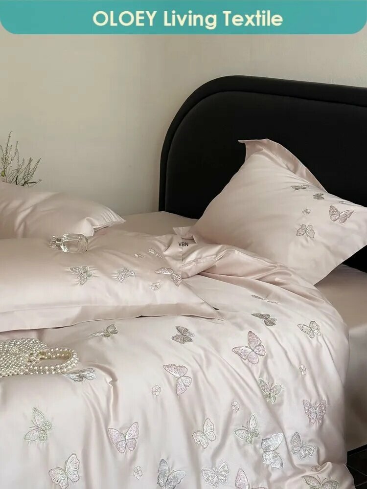 Комплект постельного белья, Мако-сатин, Евро макси, наволочки 48x74