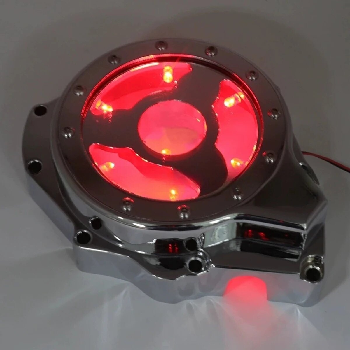 Для Suzuki Hayabusa Gsxr1300 1998-2012 черная левая сторона хромированная Красный, Black Red LED