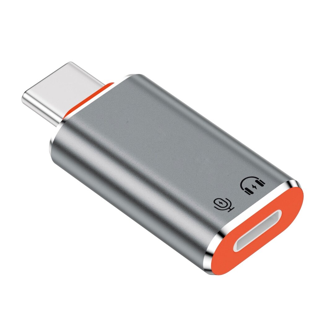 Конвертер аудиосигналов С адаптером Type C Для Одновременной Зарядки Потокового аудио На Смартфонах Android и устройствах