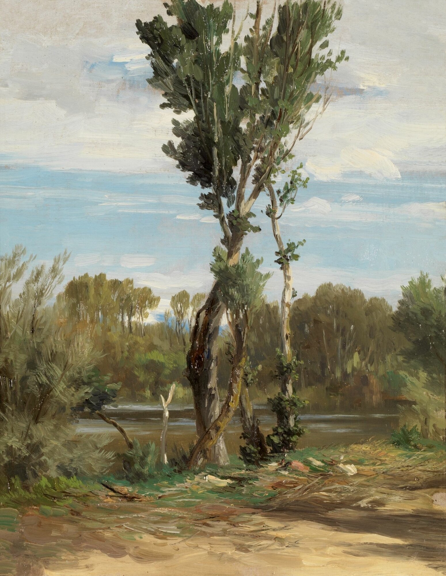 Картина Карлоса де Хаеса Озеро Каса-де-Кампо 62х80 см