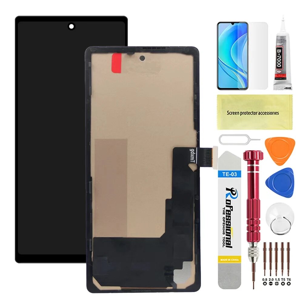 AMOLED Pixel 6A Pantalla для Google Pixel 6A, ЖК-дисплей, дигитайзер сенсорного экрана в сборе GX7AS, GB62Z, G1AZG, GB17L, замена, Pixel 6A TFT