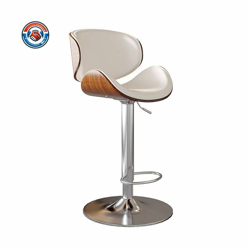 Барный стул с регулировкой высоты 60-80 см, эргономичной спинкой и широким сиденьем, стильный джазовый дизайн для кухни, бара, кафе, офиса, нагрузка до 130 кг, простая сборка, 16 цветовых комбинаций