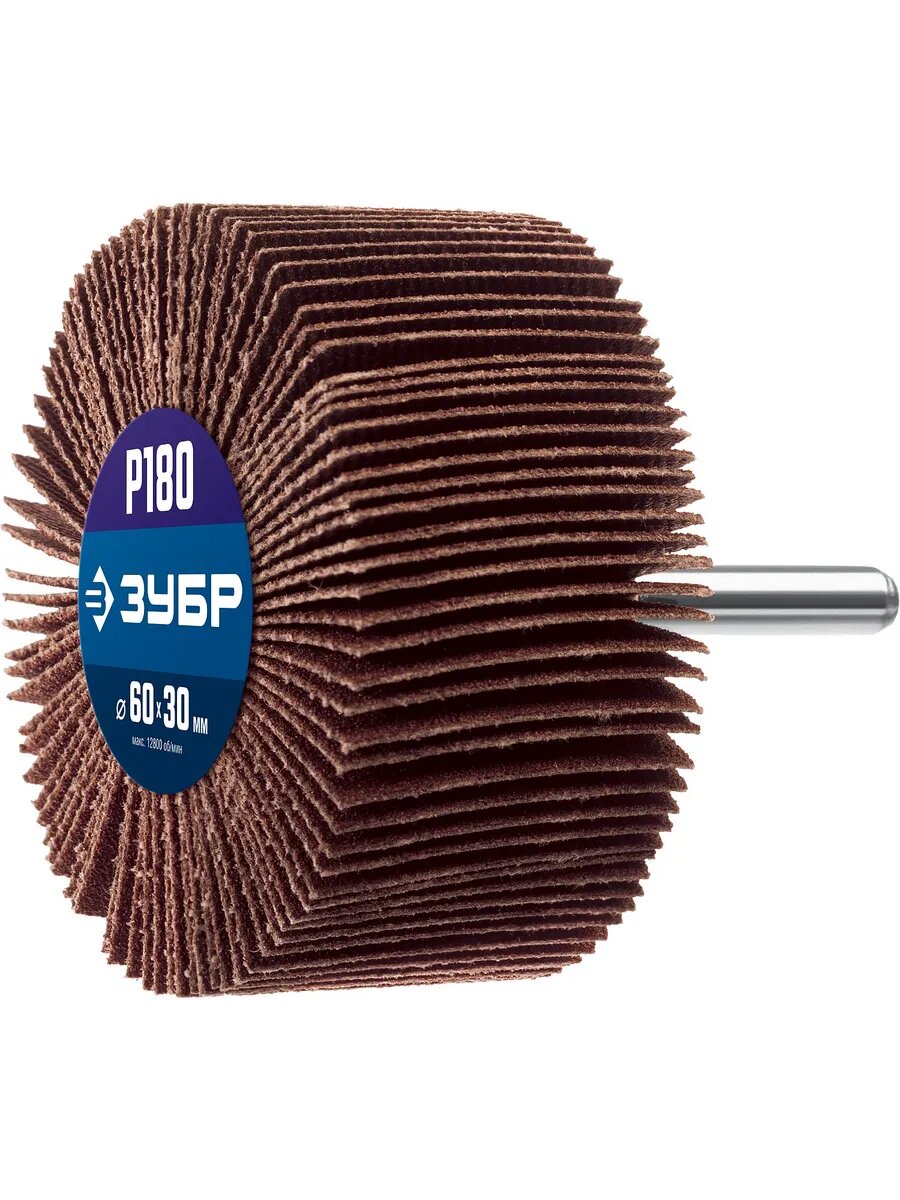 D 60 x 30 мм, P180, на шпильке d 6 мм, круг шлифовальный ле