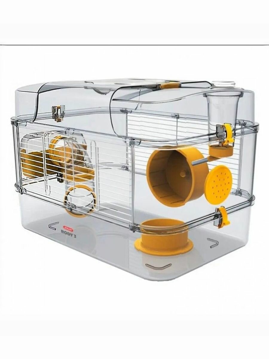 Zolux / Золюкс Клетка для грызунов RODY 3 SOLO, 410*270*280 мм, цвет ярко-желтый