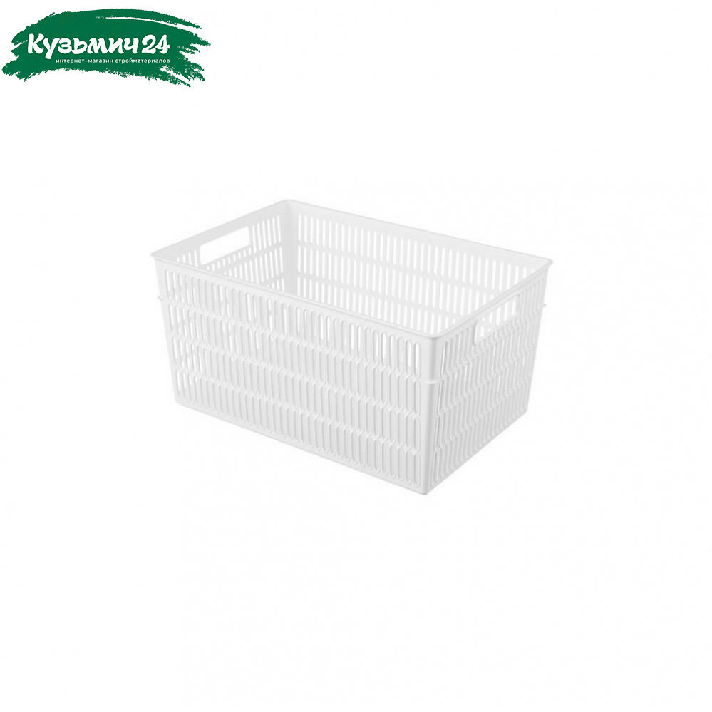 Корзина Econova Simplify, универсальная, белая, 138х184х274 мм, 6 л, 435250516