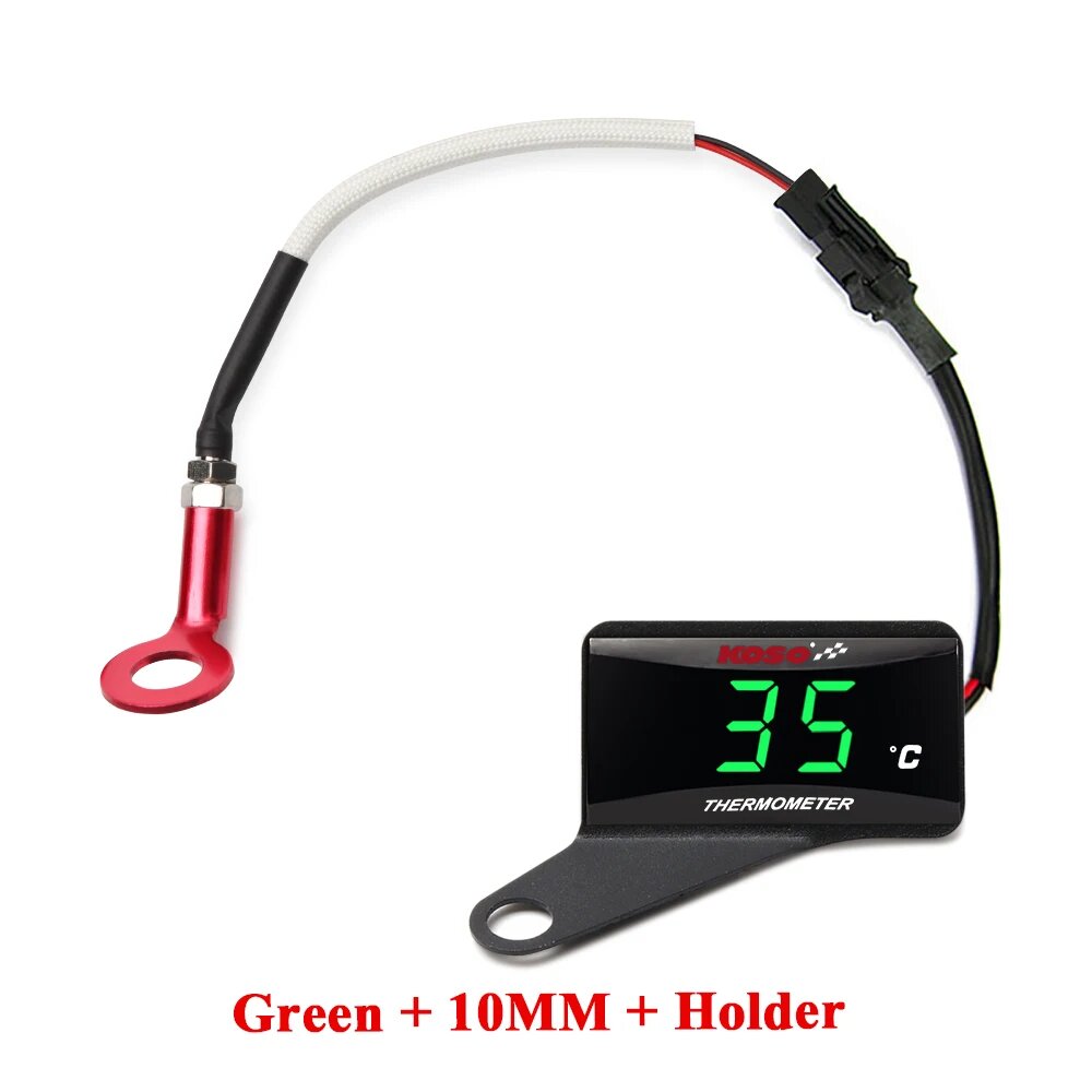 Универсальный Цифровой Датчик Температуры Головки Цилиндров KOSO С ЖК-дисплеем green-10MM-L bracket