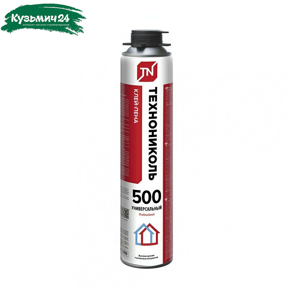 Клей-пена Технониколь Professional 500 20791 универсальная, профессиональная, летняя, 1000 мл, 1 шт.