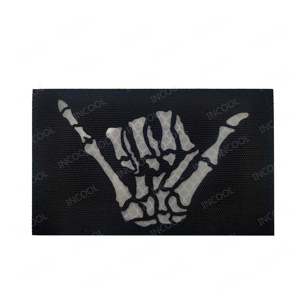 Светоотражающие вышитые патчи "Черная Борода" Черный, 33 Size 12.5X7.5 CM