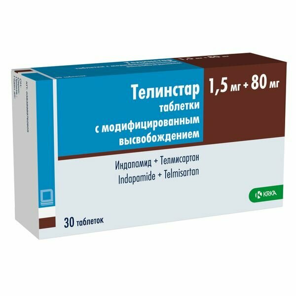 Телинстар таблетки с модифицированным высвобождением 1,5мг+80мг 30шт — фото 1