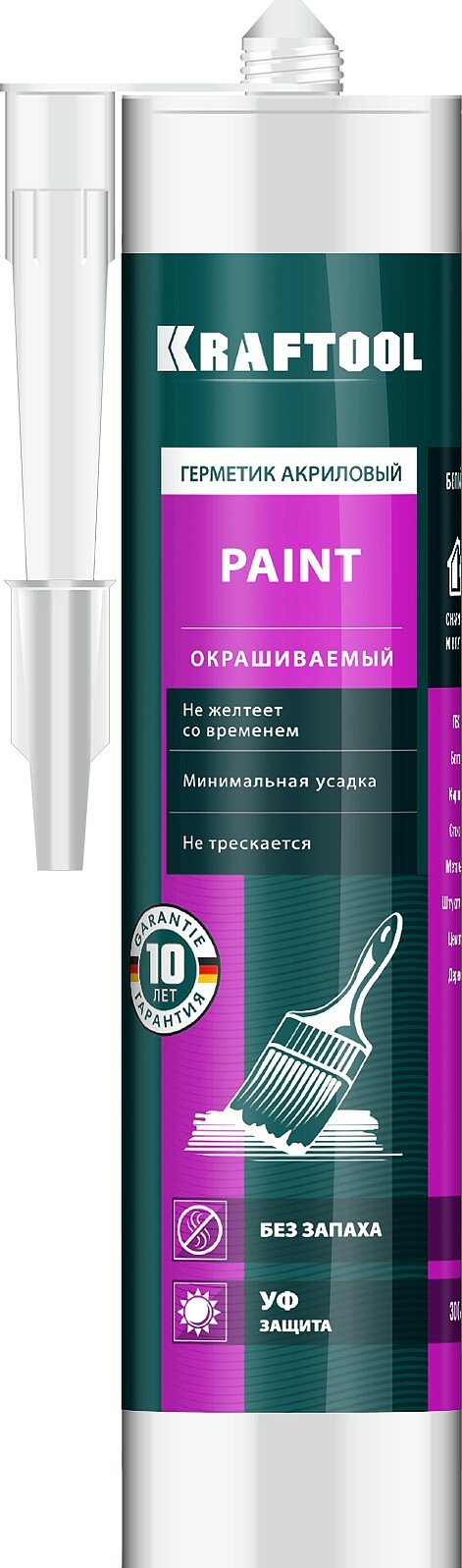Герметик STAYER PAINT, универсальный акриловый, объем 300 мл, белый