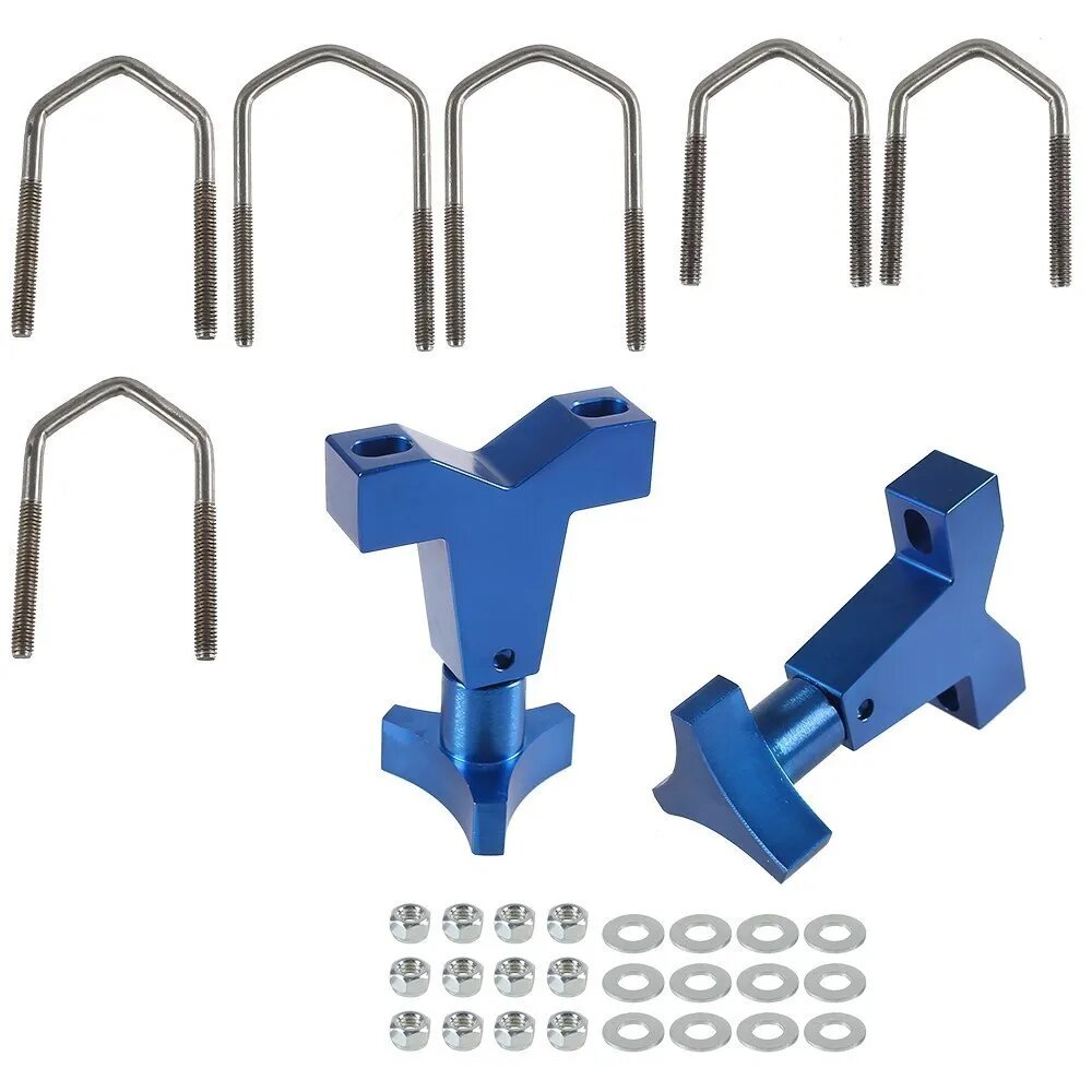 2 шт, регулируемый кронштейн для передней трубки Jeep Wrangler JK TJ Синий, blue