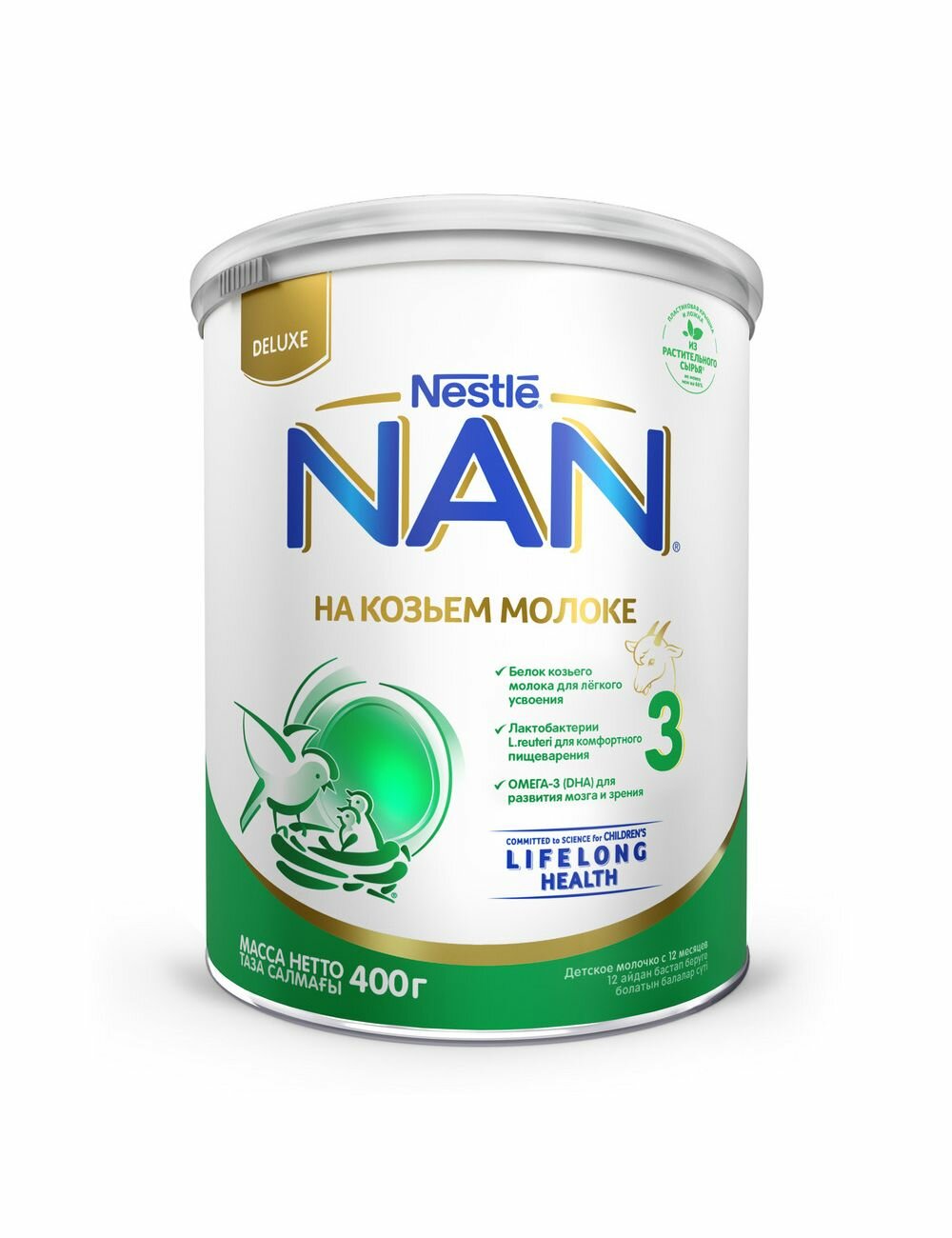 Молочко детское NAN 3 на козьем молоке с 12месяцев 400г 1шт