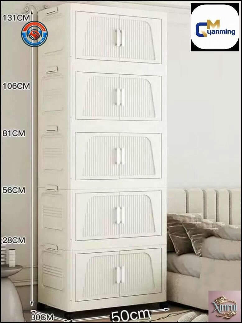 Складной шкаф-трансформер с магнитными дверцами и колесиками, компактный шкаф для одежды и обуви, модульная система хранения для прихожей и спальни