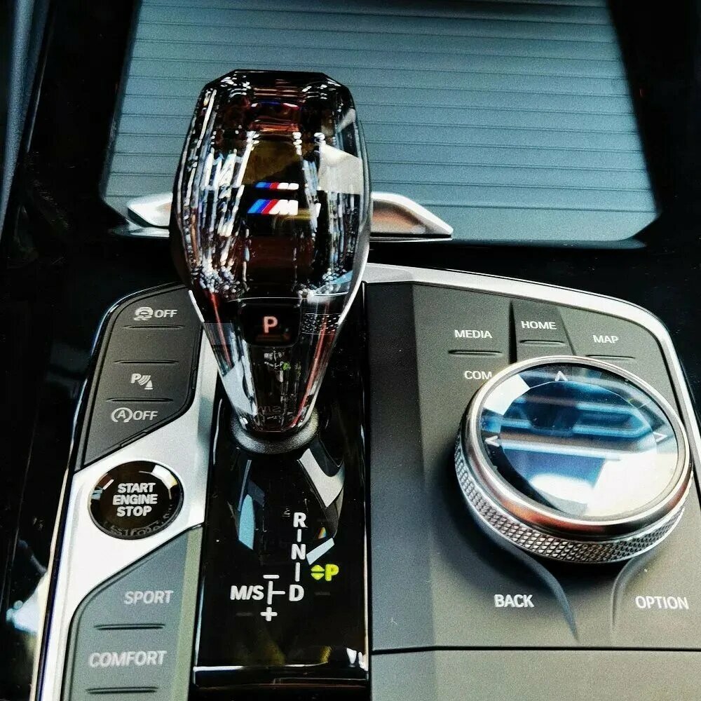 Ручка Кпп Кристалл, M-Style (Swarovski) Комплект из 3 - х, BMW MGU серия рычаг переключения, Хрустальный с логотипом M X, Для BMW G20 G21 G22 G26 G29 G14 X3 G01 X4 G02 iX3 X5 X6 X7 G05 G06 G07