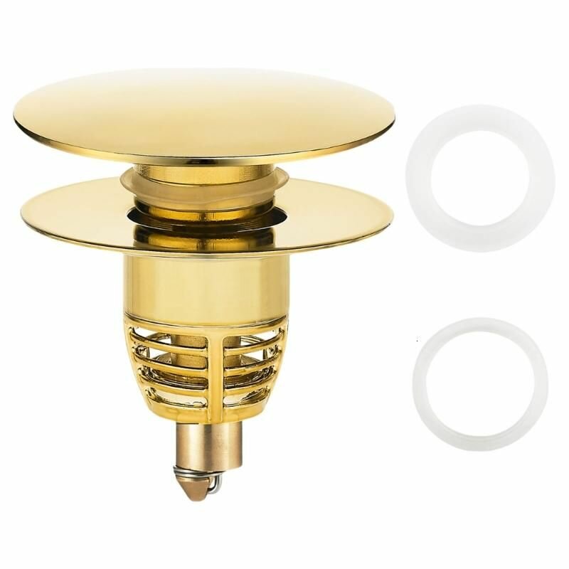 Фильтр для раковины, пробка с отскоком, удобный в использовании, Золото