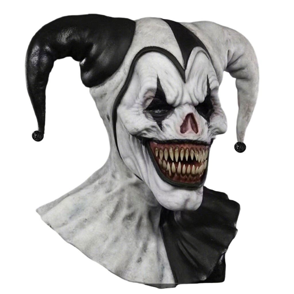 Забавная маска Клоуна на Хэллоуин -Двурогий Клоун, черно-белый