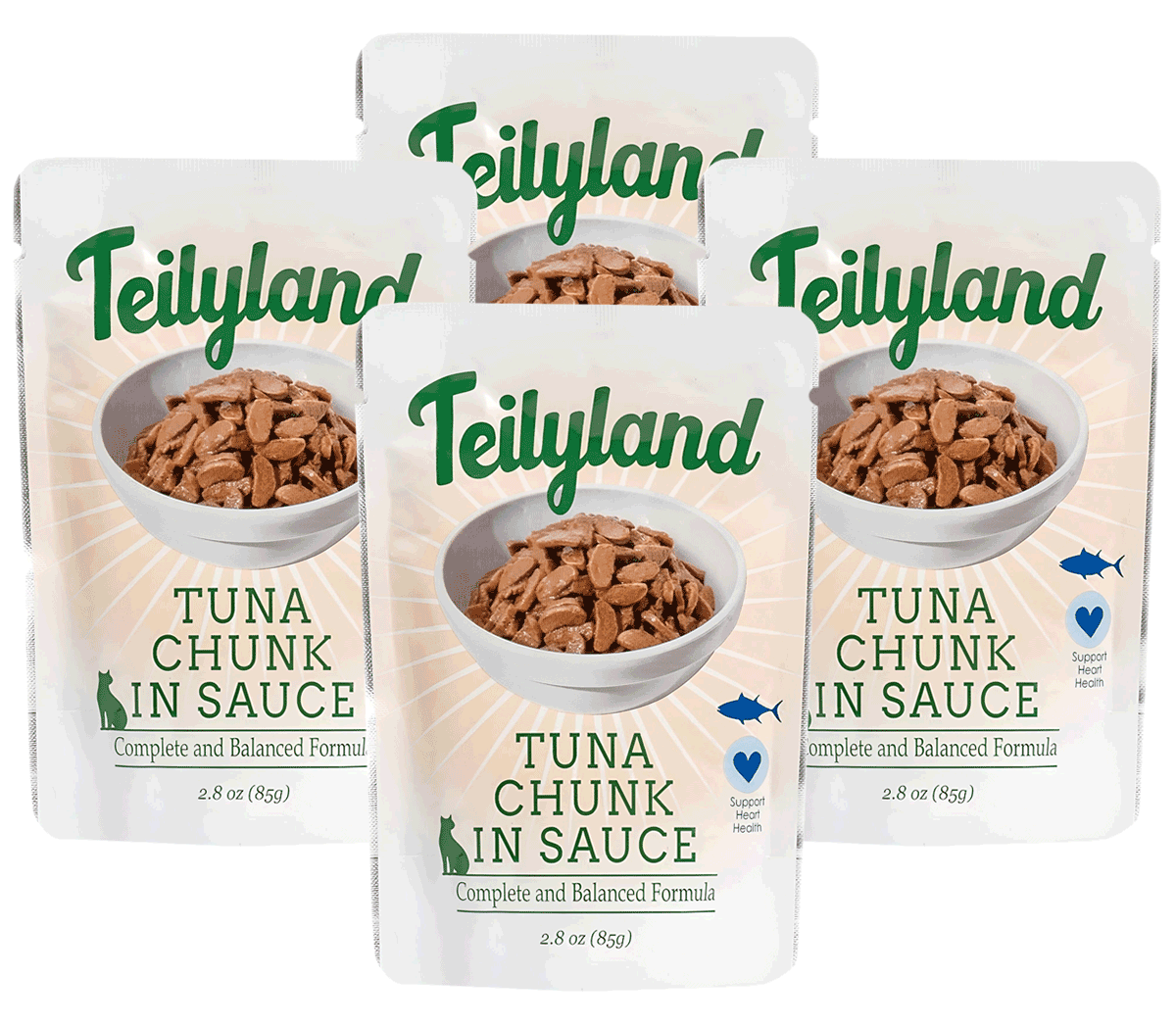Корм влажный Pettric Teilyland для кошек, тунец, 85 г х 4 шт