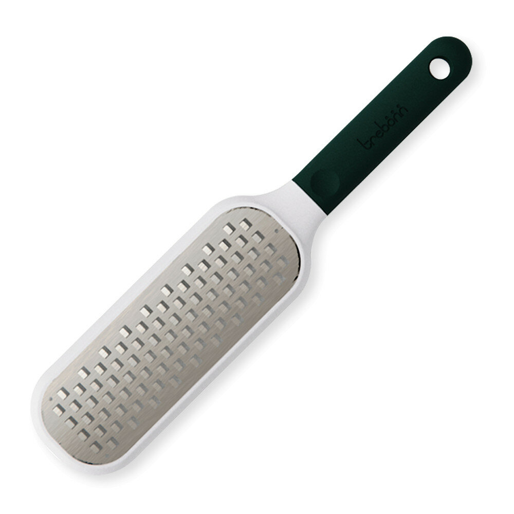 Терка TREBONN Kitchen Tools 1423100 с ручкой и контейнером, цвет темно-зеленый, 27.5 см