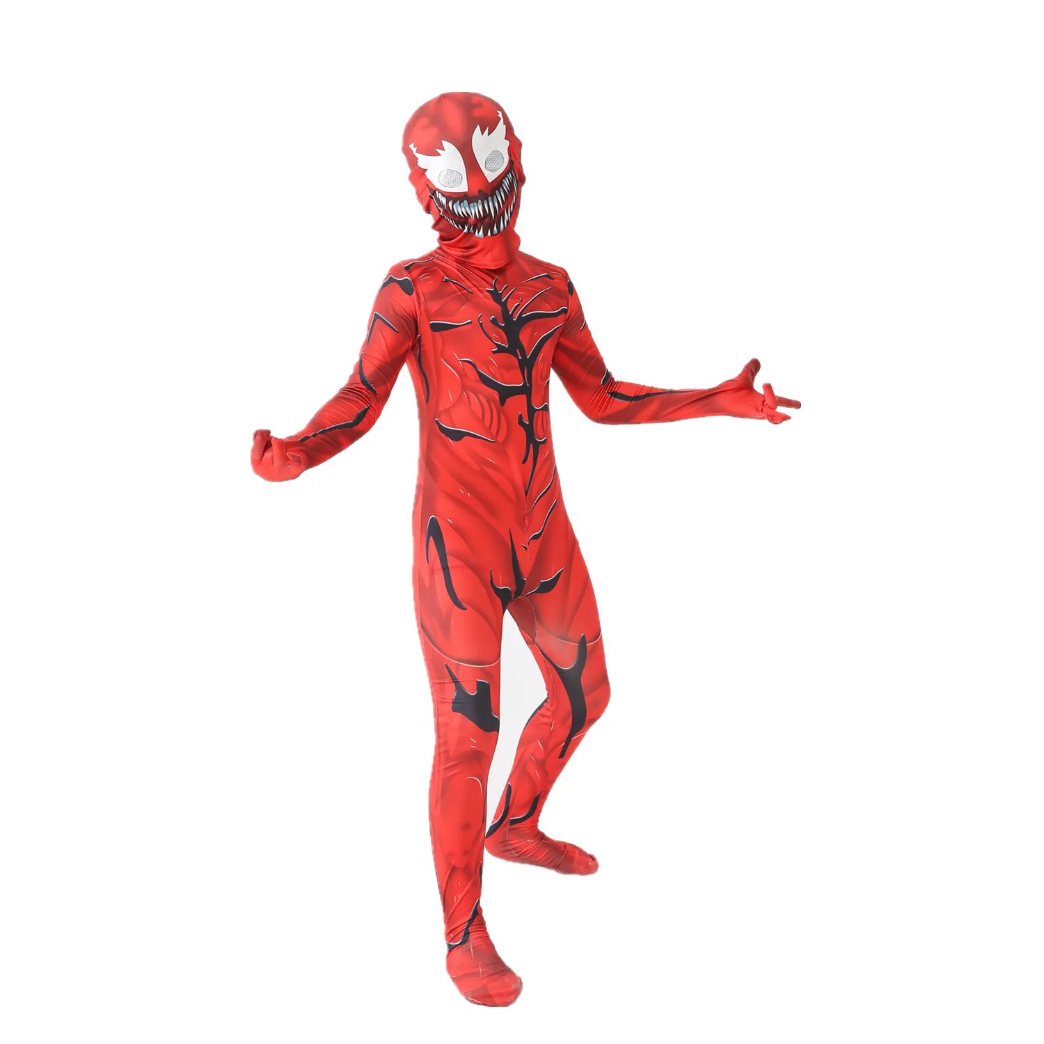 Детский карнавальный костюм Hot Toys Marvel Spider Man Red Venom Miles Красный, Red Venom, 130CM