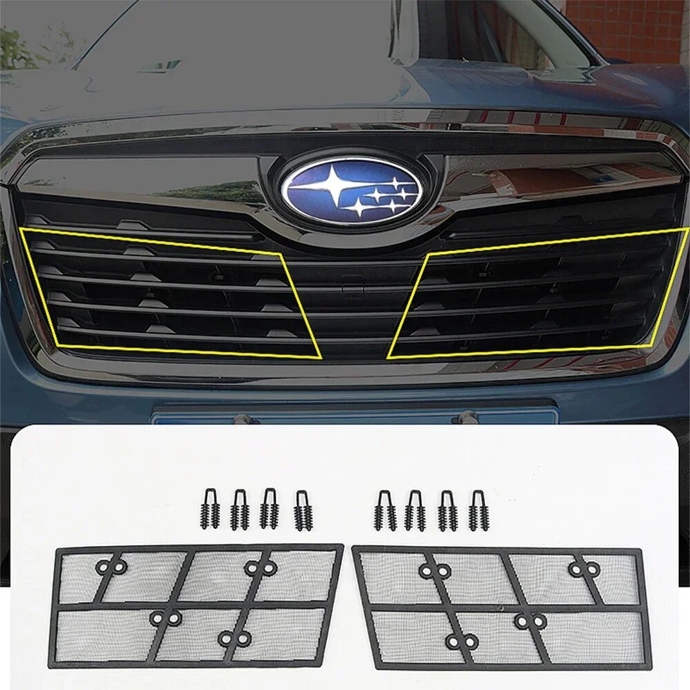Автомобильная сетка на переднюю решетку, сетка от насекомых, пылезащитный защитный чехол «кошки», автомобильные внешние аксессуары для Subaru Forester SK 2019-2021