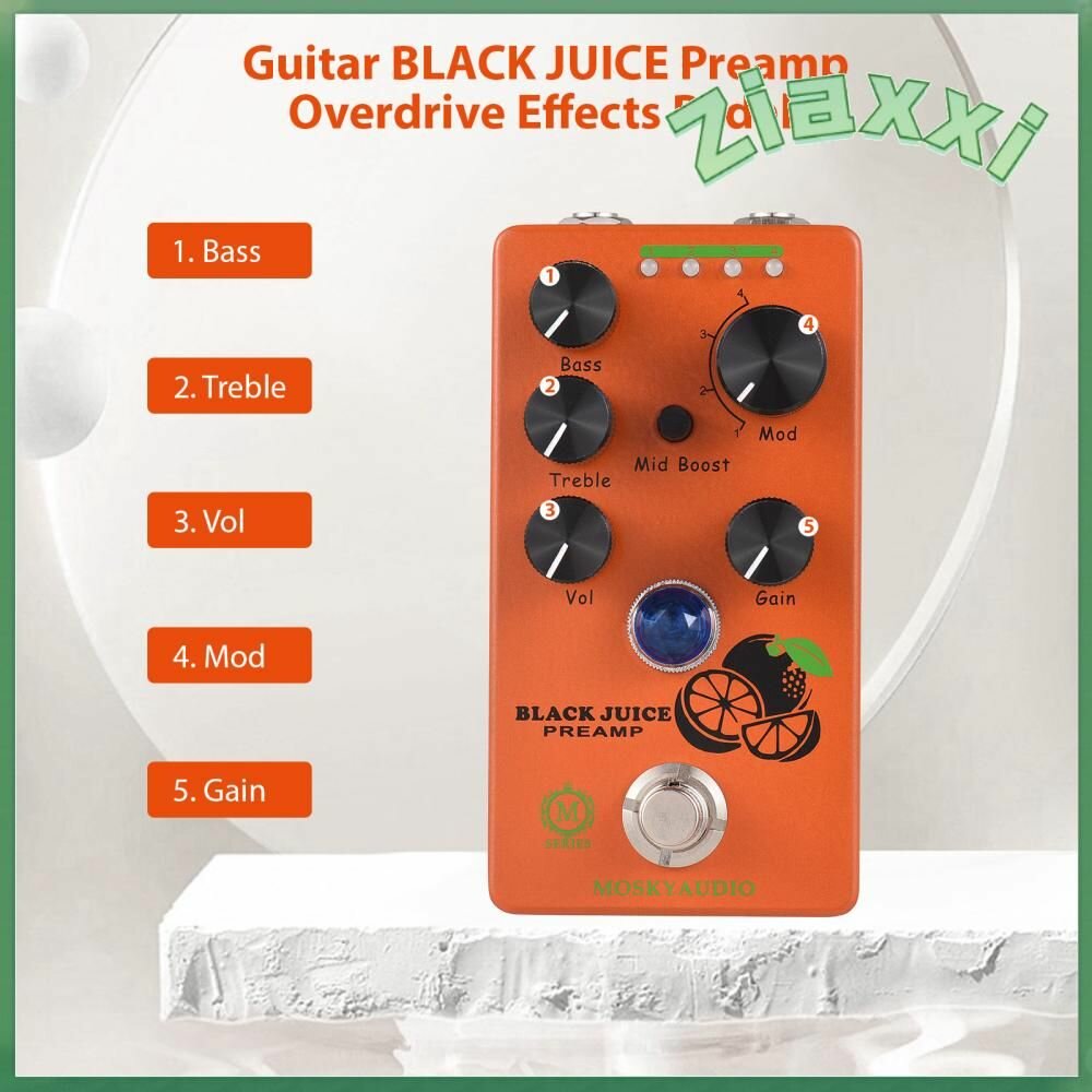 Гитарный преамп MOSKYAUDIO BLACK JUICE, компактный, для музыкантов