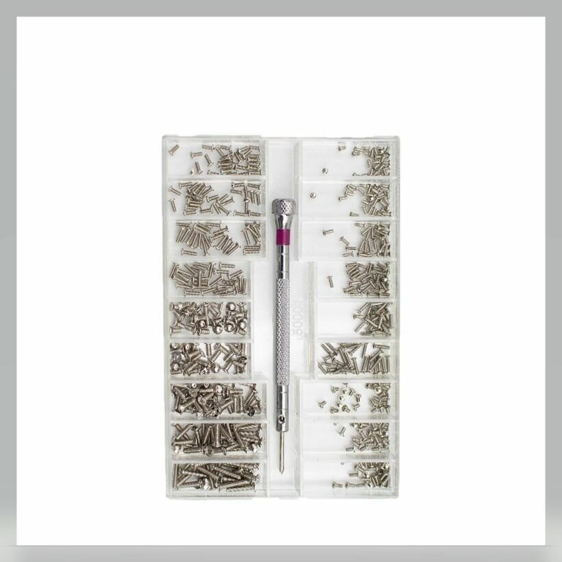 Набор мини-винтов V220, для ремонта очков, компьютеров, ноутбуков и др, металл, 500шт