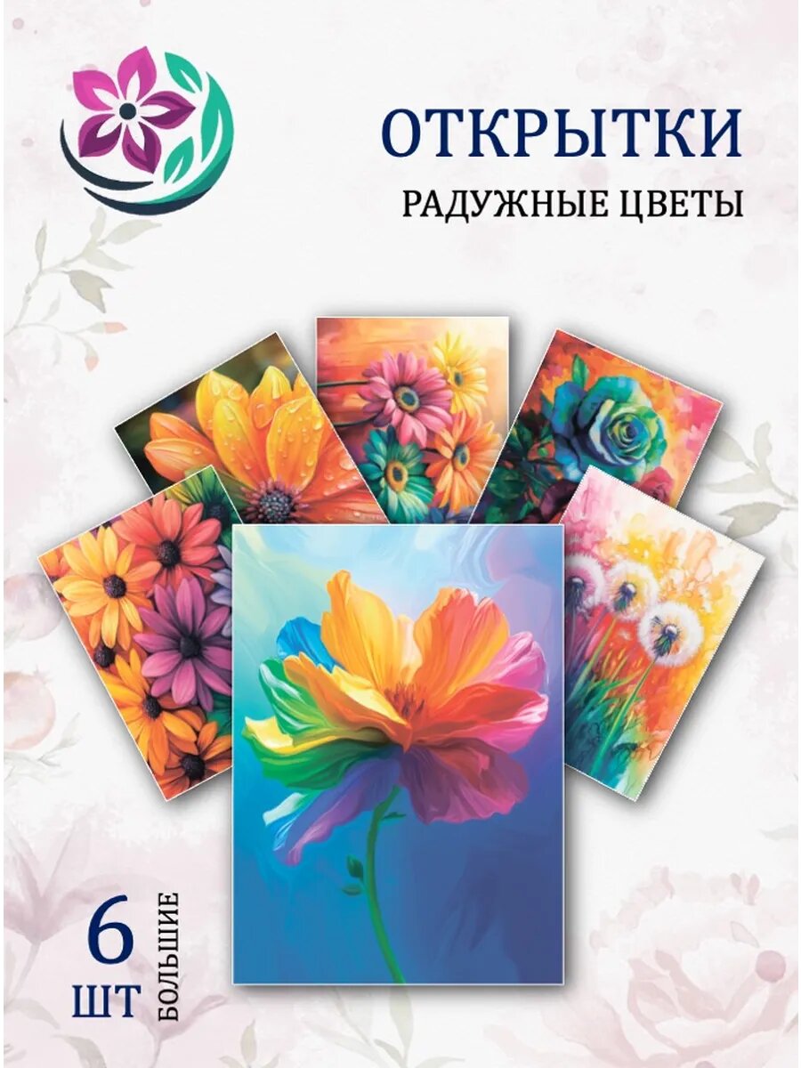А6 Открытки цветы для любимых на 8 марта