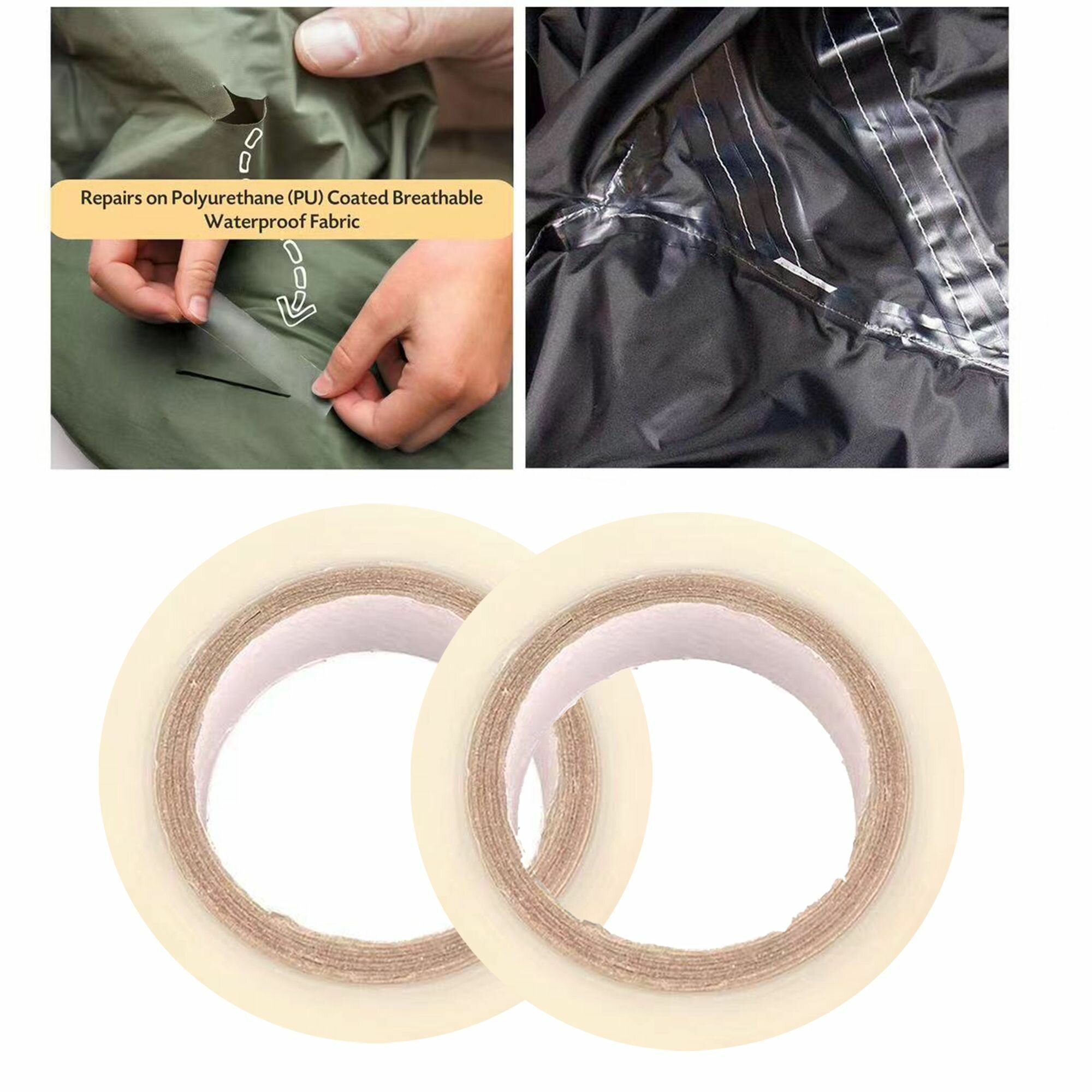 Клейкая ремонтная лента для герметизации швов, водонепроницаемая для тканевой палатки для одежды - 40 м