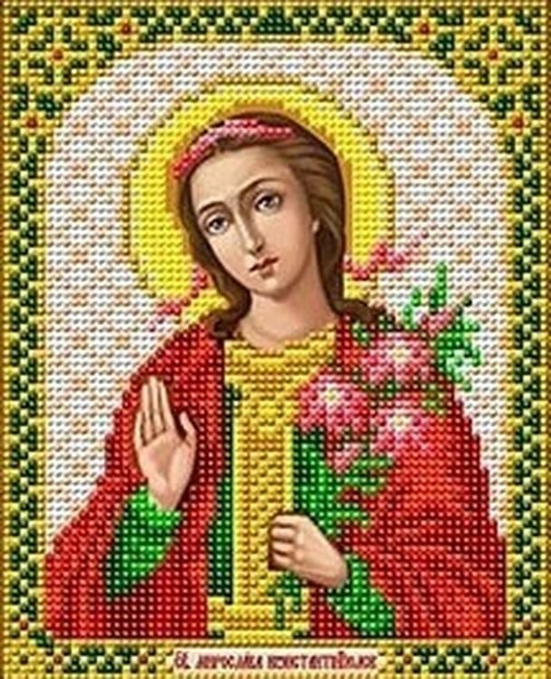 Рисунок на ткани Благовест "Святая Мирослава" 14x17 см, Иконы Религия