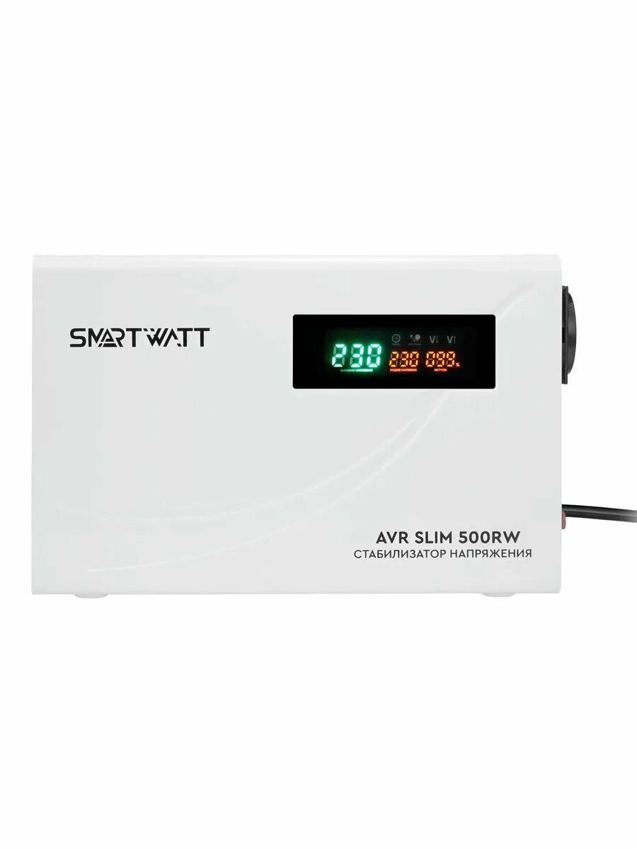 Стабилизатор напряжения Smartwatt AVR Slim 500RW 500ВА белый