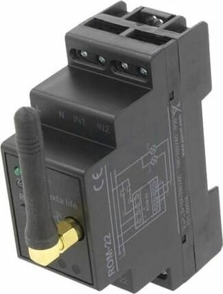 Приемник ZAMEL ROM-22 EXTA LIFE, IP20, 230ВAC; NO / NC x2; DIN; 868,5Гц; 1,9Вт